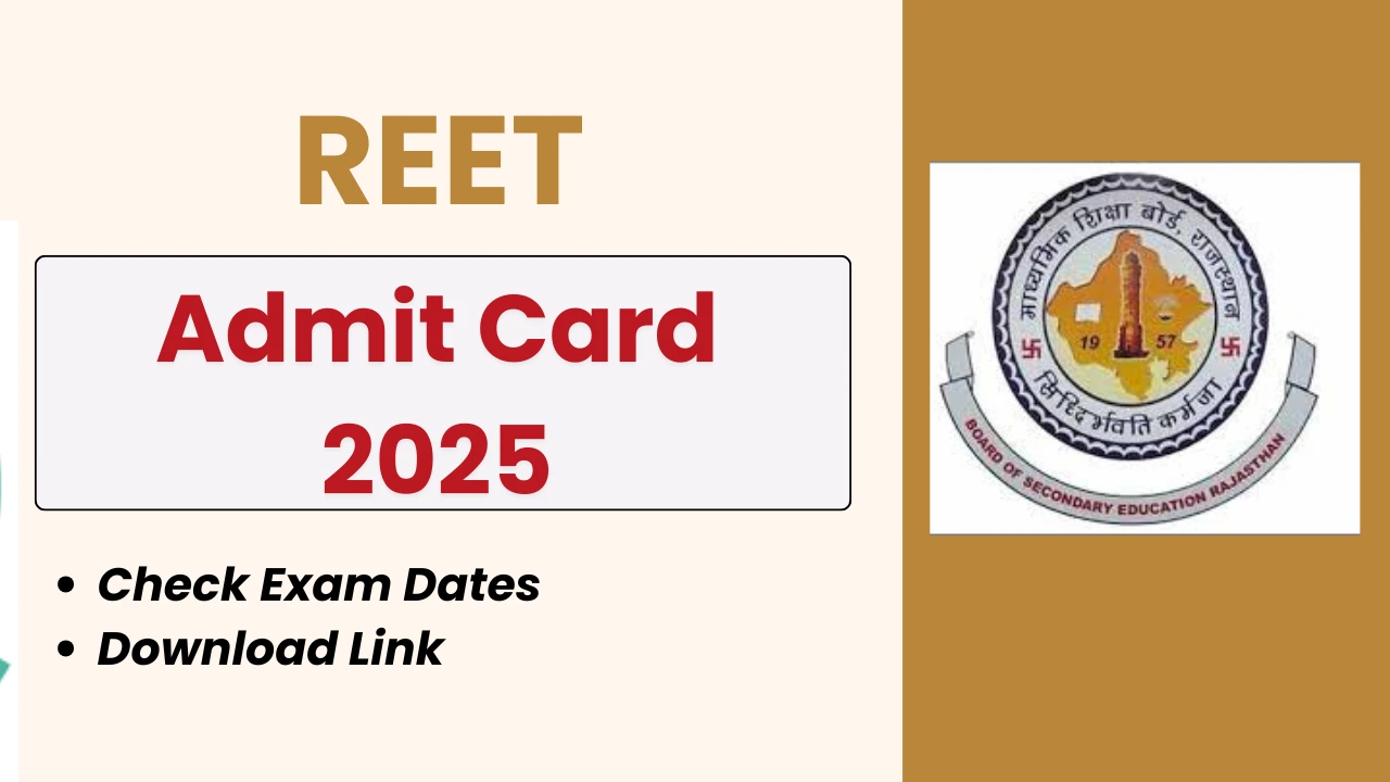 REET Admit Card 2024 Available from February 19 at rajeduboard ...